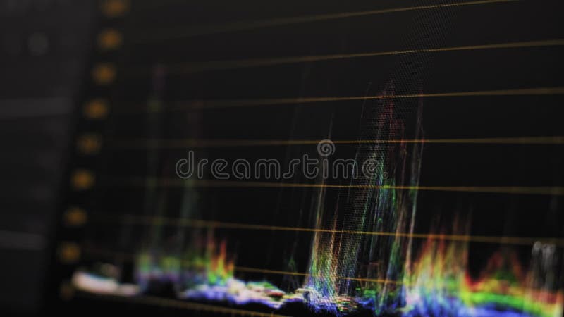 RGB Parade Waveform Analyzing Signal Macro Stock Footage - Video of ...