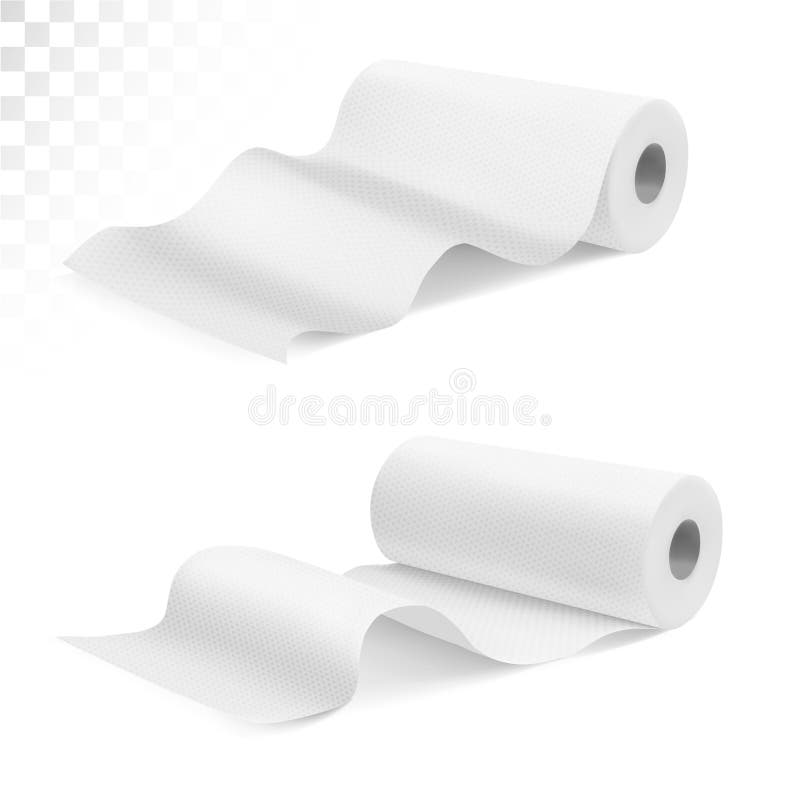 Paper Towels Roll Vector Illustration Stock Vector - Illustration of ...