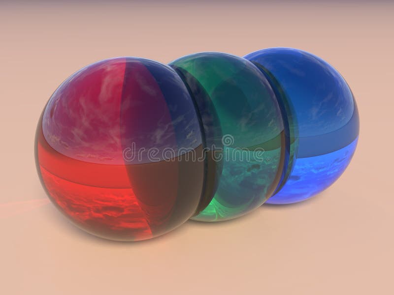 RGB Spheres stock illustration. Illustration of bubbles - 9150932