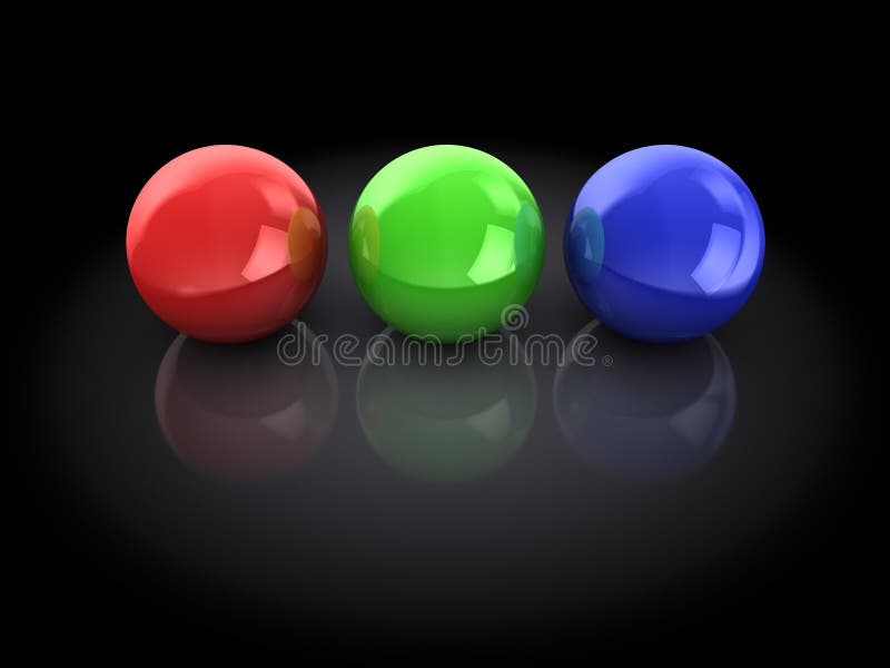 Rgb spheres stock illustration. Illustration of blue - 34818549