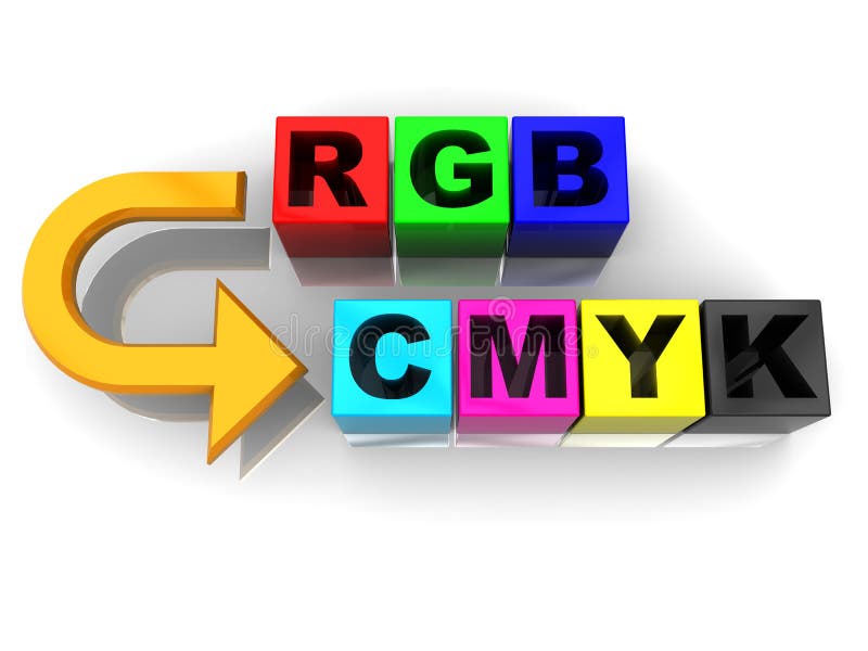 Rgb to cmyk conversion stock illustration. Illustration of design ...
