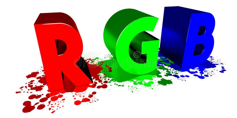 RGB Letters - Red, Green, Blue Colors Stock Illustration - Illustration ...