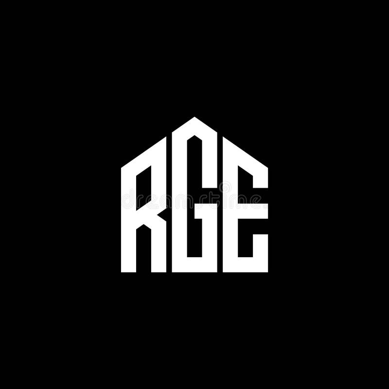 RGE Letter Logo Design on BLACK Background. RGE Creative Initials ...
