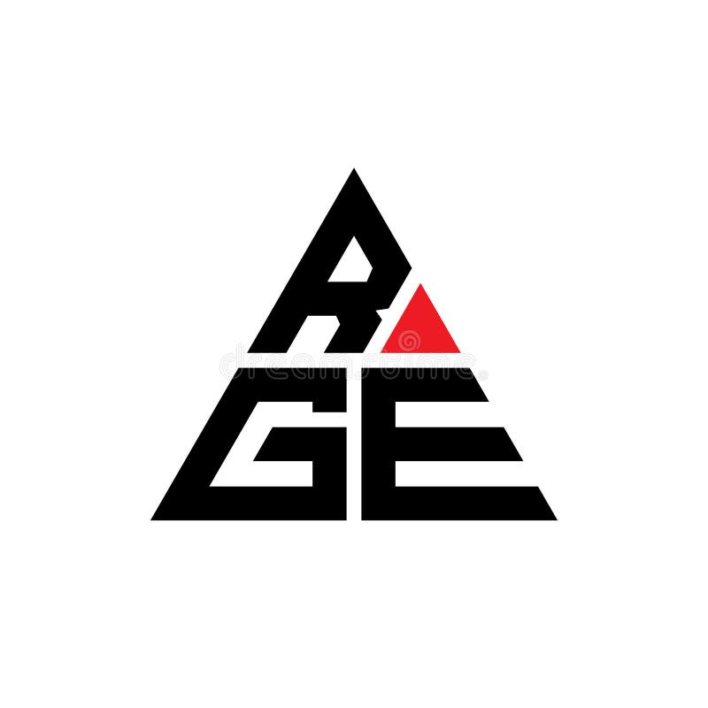 RGE Triangle Letter Logo Design with Triangle Shape. RGE Triangle Logo ...