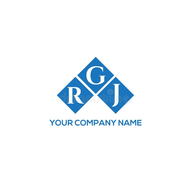 RGJ Letter Logo Design on WHITE Background. RGJ Creative Initials ...