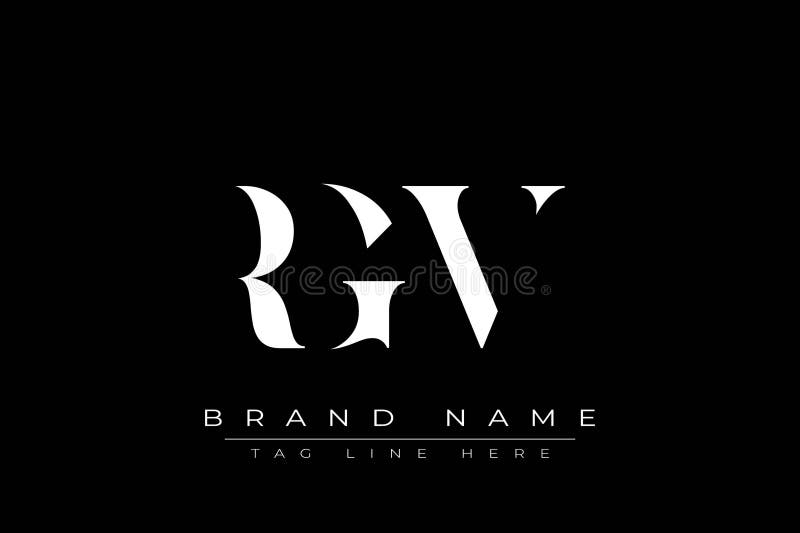 RGV Abstract Letter Logo Design Stock Vector - Illustration of clip ...