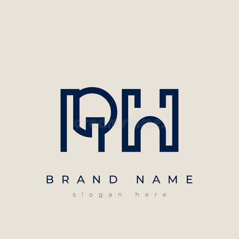 RH Alphabet Letter Icon Logo Stock Vector - Illustration of logotype ...