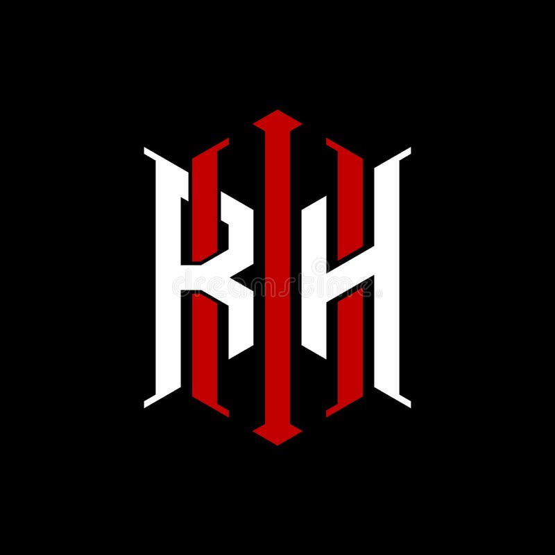 RH Initial Geometric Monogram Logo Elegant Stock Vector - Illustration ...