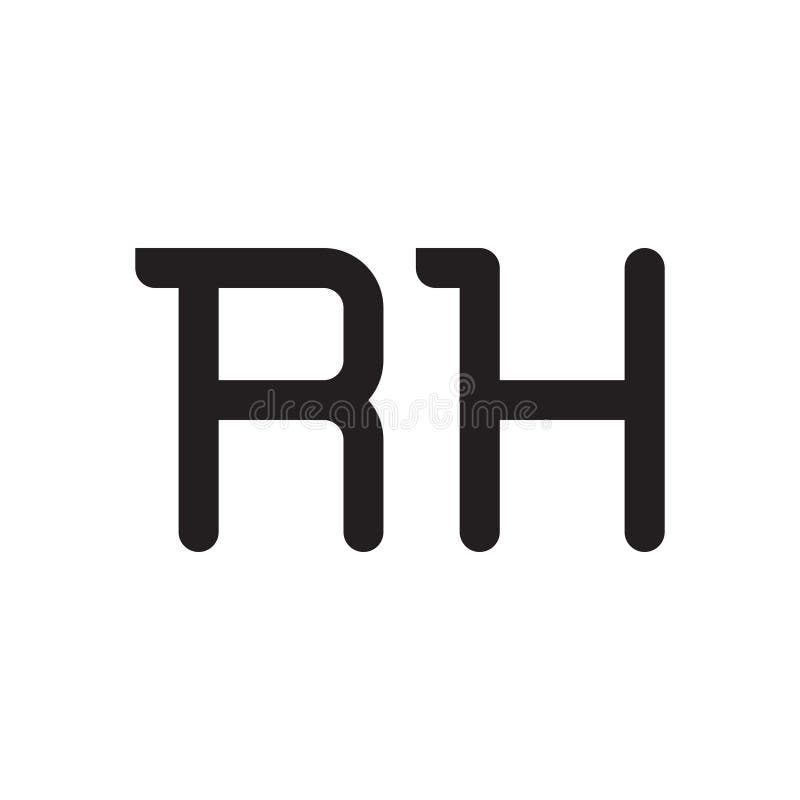 Rh Initial Letter Vector Logo Icon Stock Vector - Illustration of ...
