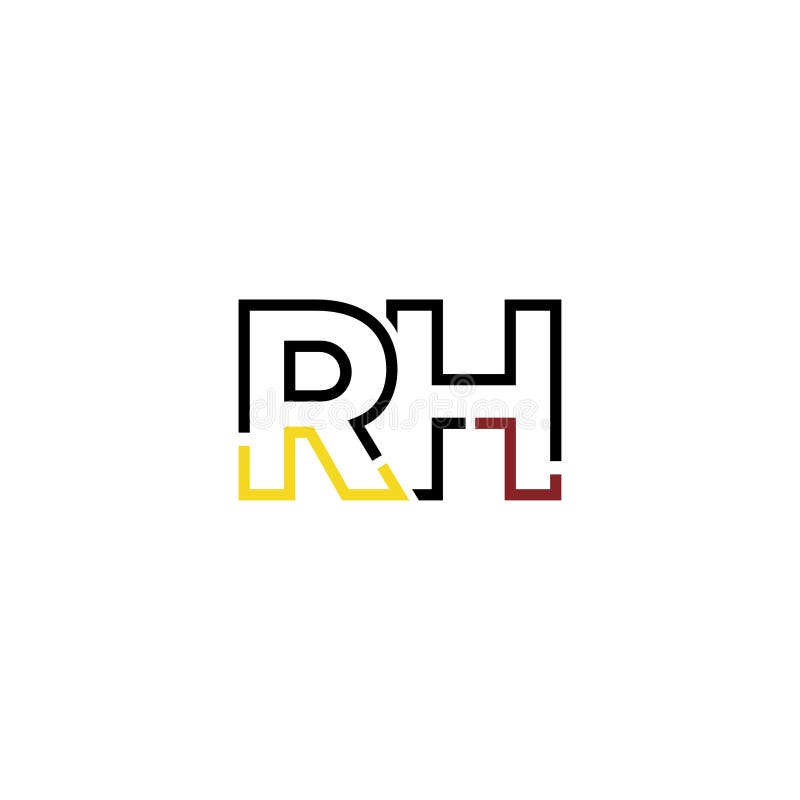 RH Letter Logo Icon Design Template Elements Stock Illustration ...