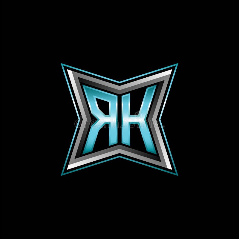 RH Logo Monogram Geometric Modern Design Stock Vector - Illustration of ...