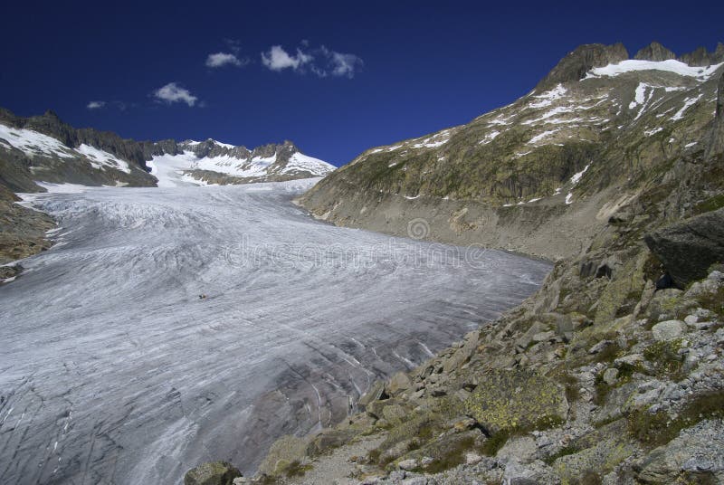 RhÃ´ne Glacier stock image. Image of climbing, exploration - 36318655