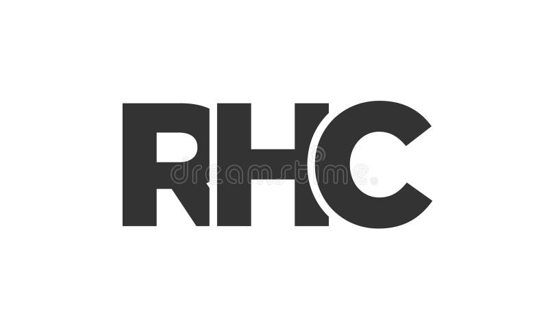 RHC Logo Design Template with Strong and Modern Bold Text. Initial ...