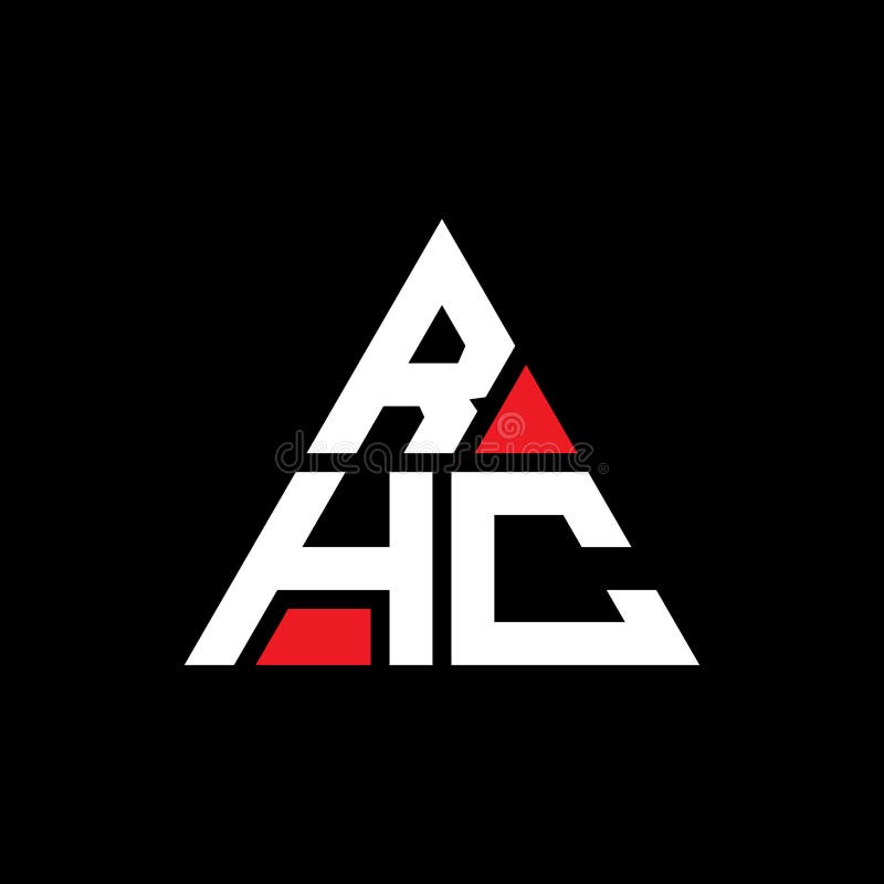 RHC Triangle Letter Logo Design with Triangle Shape. RHC Triangle Logo ...