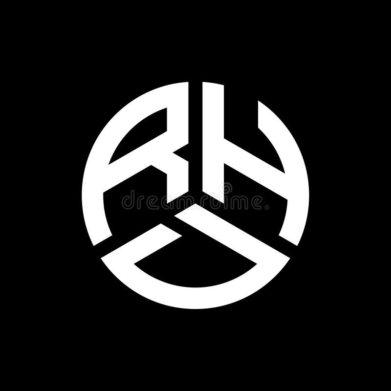 RHD Letter Logo Design on Black Background. RHD Creative Initials ...