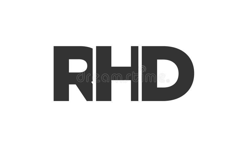 RHD Logo Design Template with Strong and Modern Bold Text. Initial ...