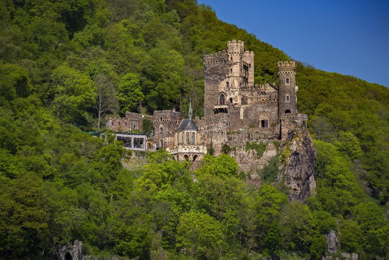 Rhein Stein Castle on the Middle Rhine Stock Photo - Image of ...