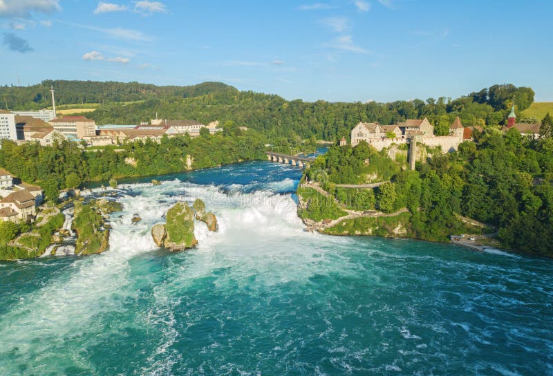 Rheinfall stock photo. Image of rhine, largest, landmark - 130683790