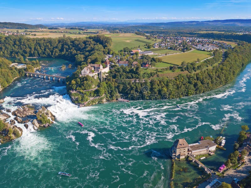 Rheinfall stock photo. Image of panorama, overview, rhein - 130683942