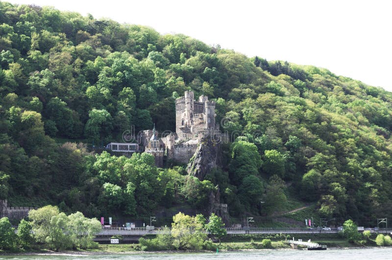 Rheinstein Castle, Germany: View of the Castle in the Hill Over the ...
