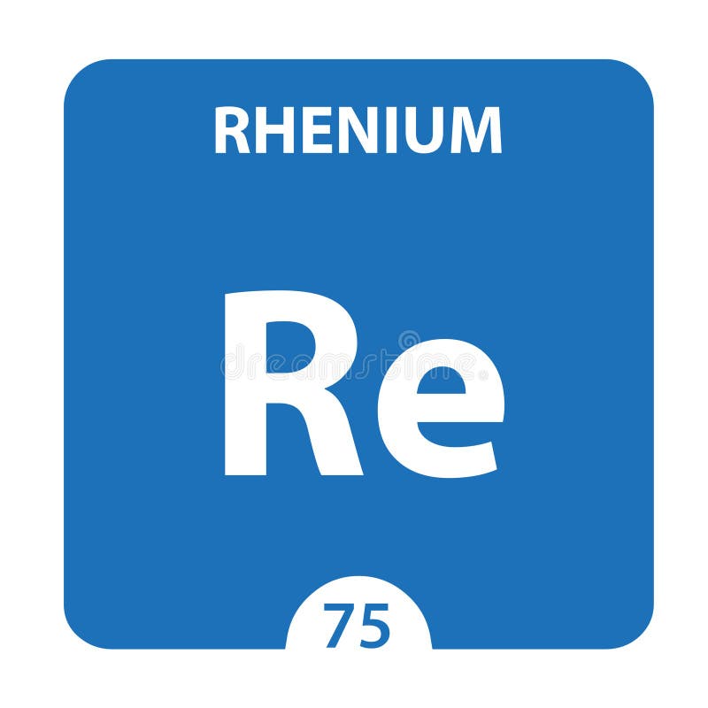 Rhenium Chemical 75 Element of Periodic Table. Molecule and ...