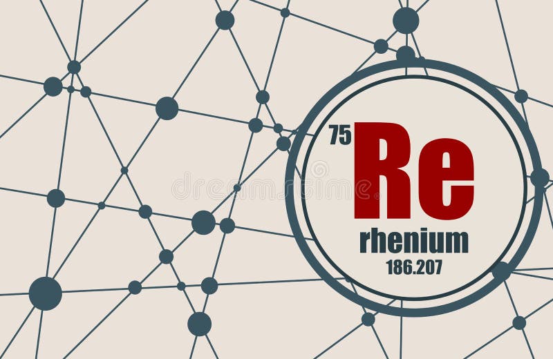 Rhenium Chemical 75 Element Of Periodic Table. Molecule And ...