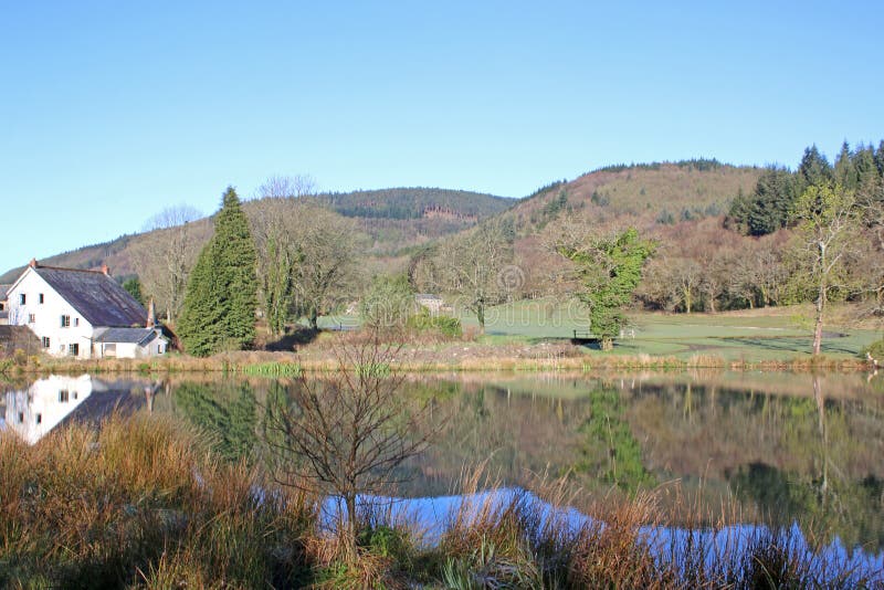 Rheola Pond in the Neath Valley, Wales Stock Photo - Image of rural ...