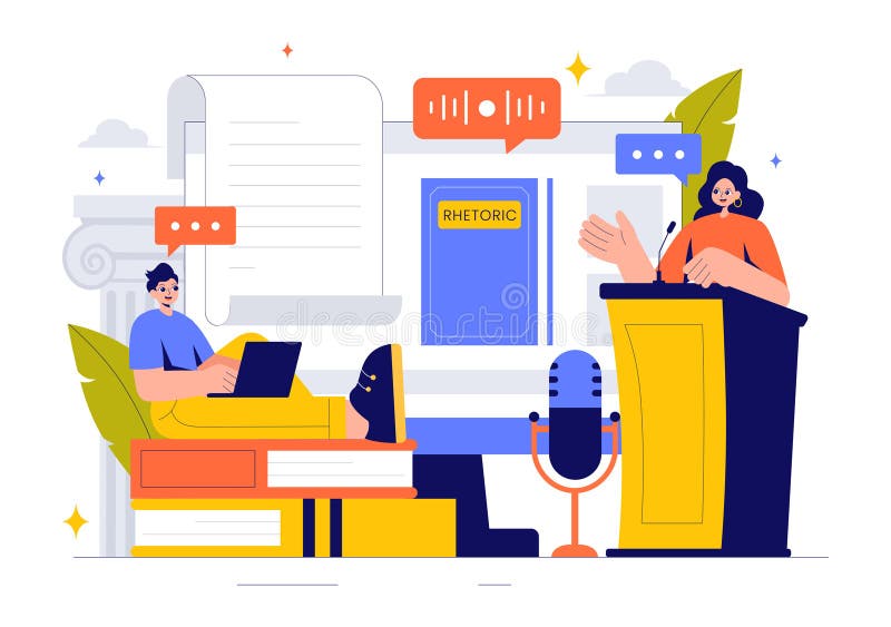 Voice training concept stock vector. Illustration of oratory - 260623897