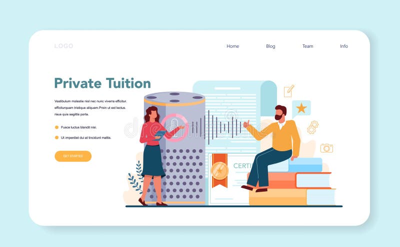 Rhetoric or Elocution Specialist Web Banner or Landing Page. Stock ...