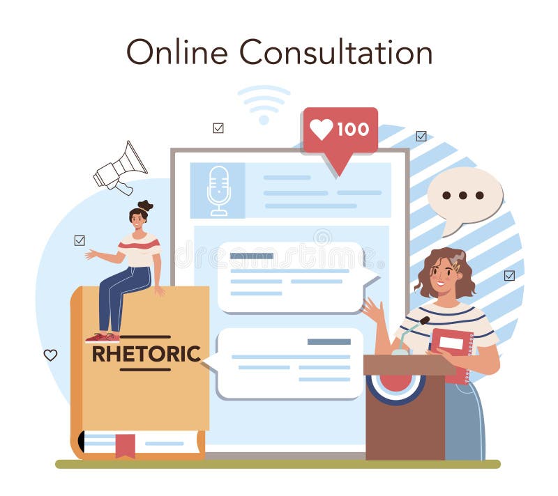 Rhetoric School Class Online Service or Platform. Students Training ...