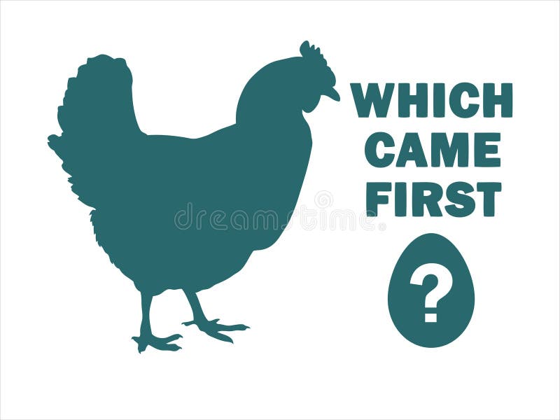 Rhetorical Question of Who Came First. Stock Vector - Illustration of ...
