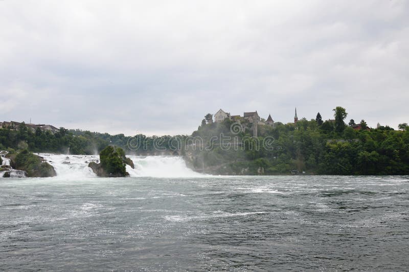 The Rhine Fall Panorama. Switzerland Stock Image - Image of places ...
