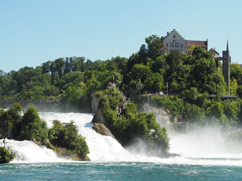 The Rhine Falls is the Largest Plain Waterfall in Europe Stock Photo ...