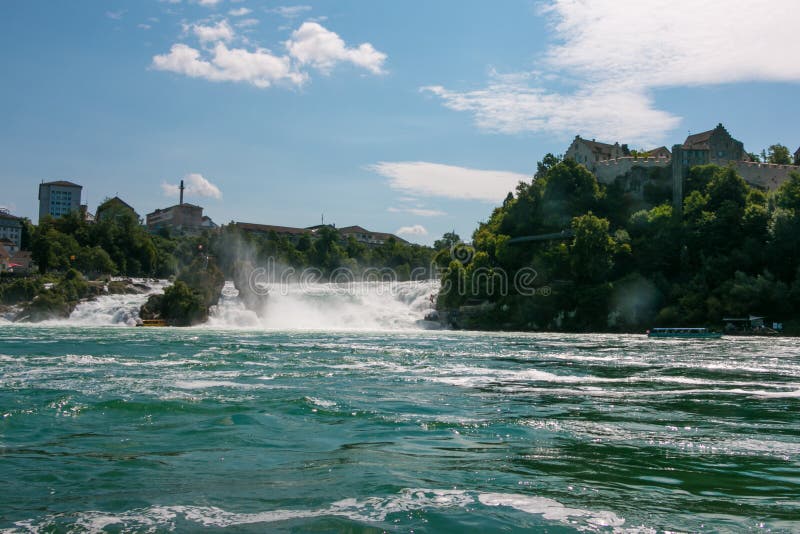 The Rhine Falls stock image. Image of famous, green, wapara - 57078655