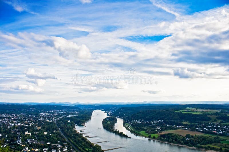 The Rhine near Bonn stock photo. Image of horizon, outdoor - 12405148