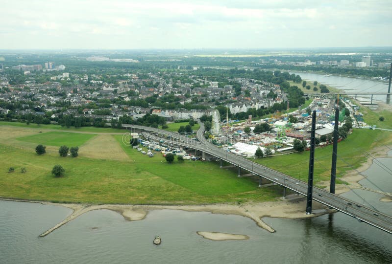 Rhine river in Dusseldorf stock photo. Image of futuristic - 26969968