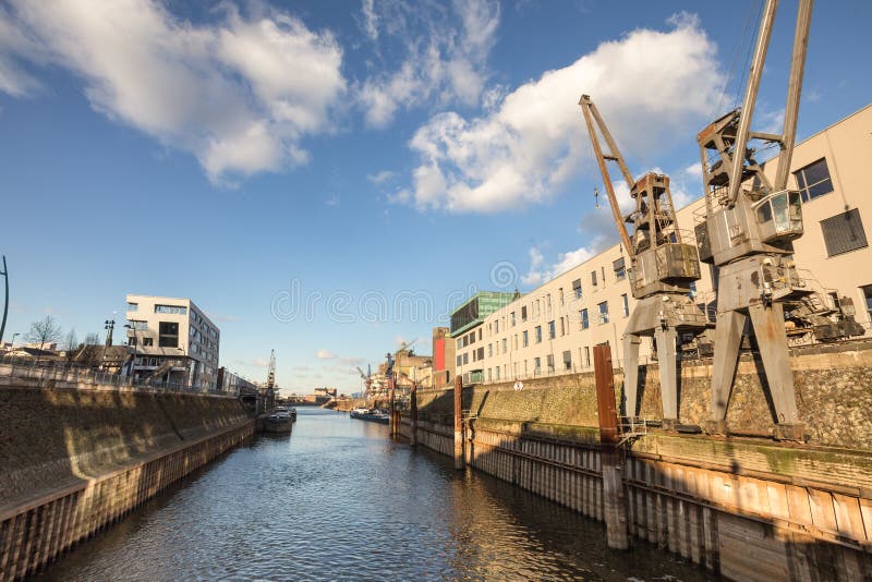 Rhine River Harbor Neuss Germany Stock Image - Image of town ...