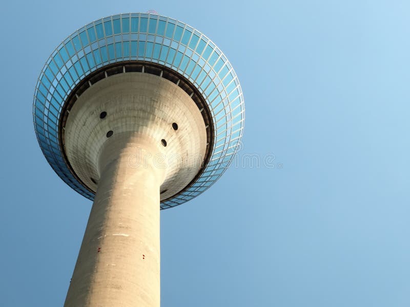 Rhine Tower in Duesseldorf in Front of Blue Sky Editorial Stock Image ...