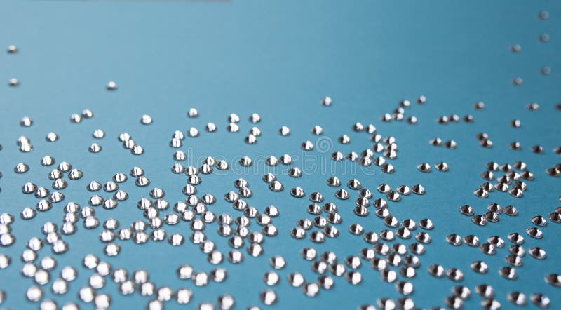 Rhinestones on a Blue Background, Blure. Design for Text Stock Photo ...