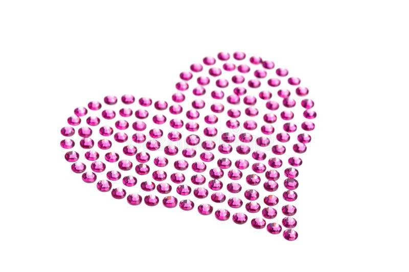 Rhinestones in Form of a Heart Stock Image - Image of glamour, stone ...