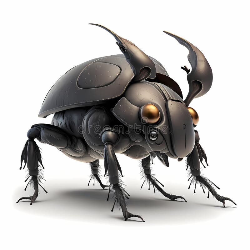 Rhino Beetle Cartoon Style. Generative AI Stock Illustration ...