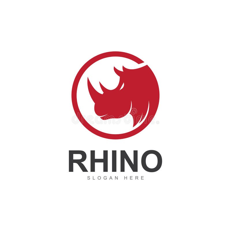 Rhino Head Silhouette Logo Icon Vector Illustration Template Stock ...