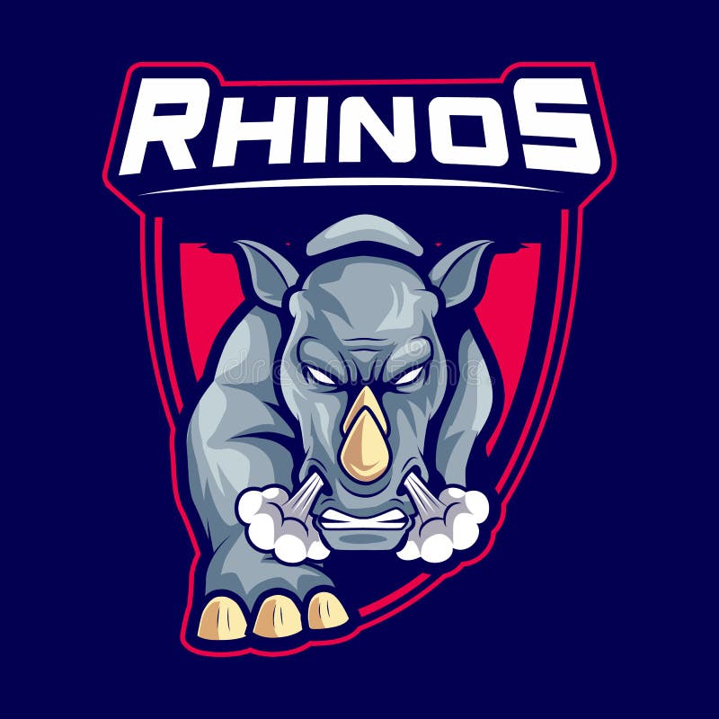 Rhino Head Vector Rhino Esport Logo Team Rhino Mascotte Vector Vector ...