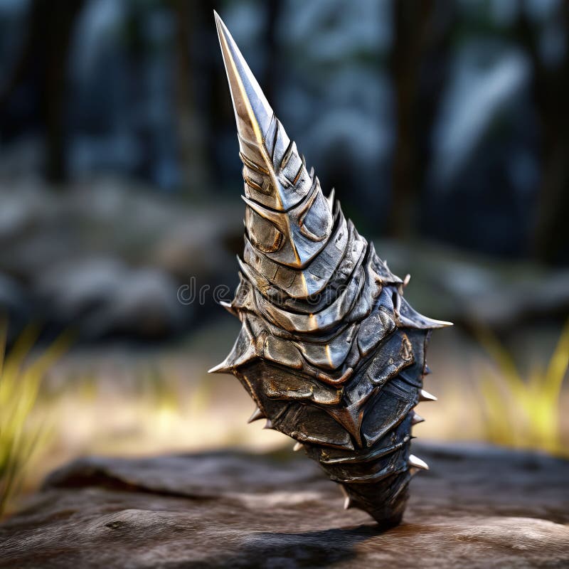 Rhino Horn Spear a Spear with a Sharp Rhino Horn Tip Capable O Stock ...