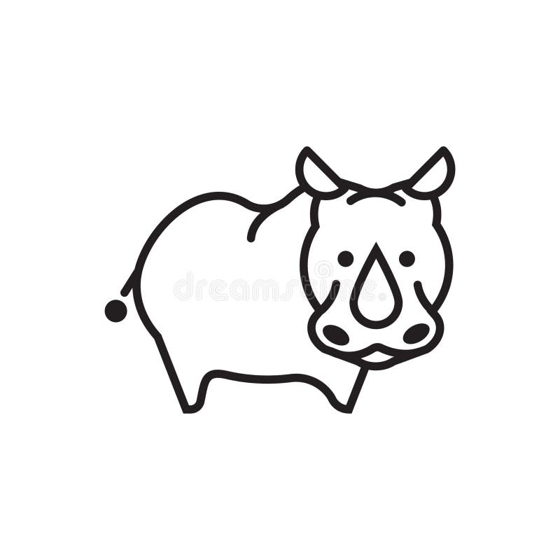 Rhino Icon. Vector Illustration Decorative Design Stock Vector ...