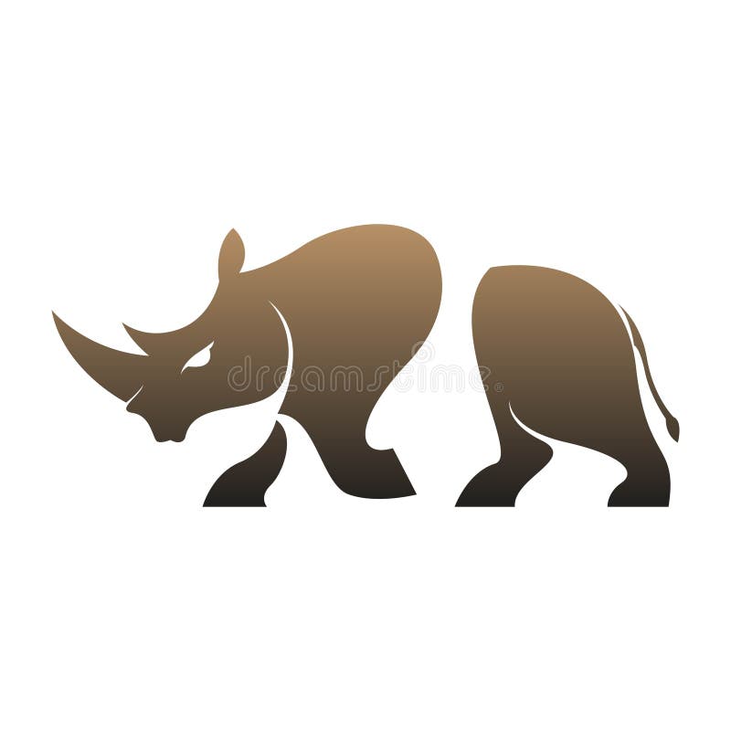 Rhino logo icon design stock vector. Illustration of rhinoceros - 283613305