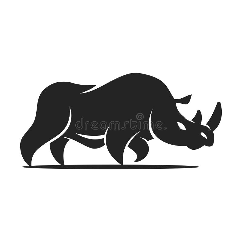 Rhino Logo Template Isolated. Brand Identity. Icon Abstract Vector ...