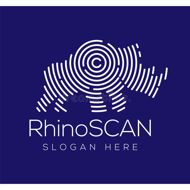 Rhino Scan Technology Logo Vector Element. Animal Technology Logo ...