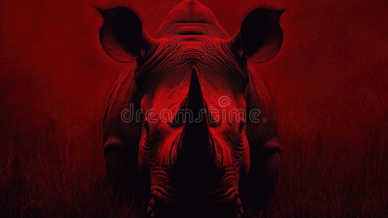 A Rhino is Shown in a Computer Generated Image Stock Illustration ...