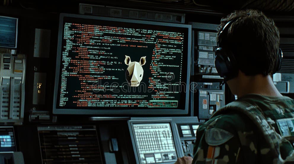 A Rhino is Shown in a Computer Generated Image Stock Illustration ...